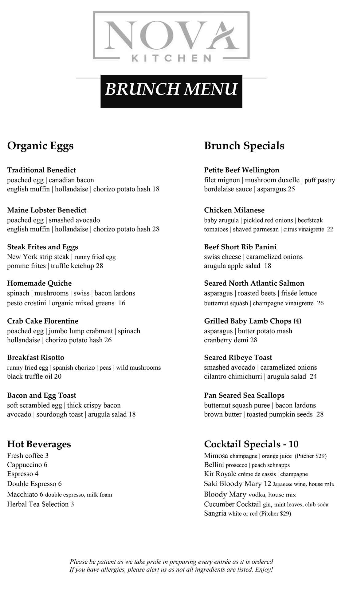 Our Menus | Restaurant & Bar